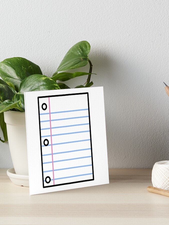 "Notebook Paper" Art Board Print for Sale by Teagan-theMaker | Redbubble