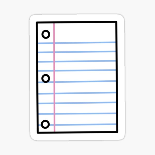 "Notebook Paper" Sticker for Sale by Teagan-theMaker | Redbubble