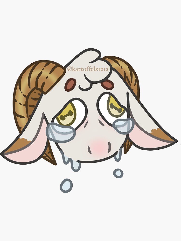 "Sad goat" Sticker for Sale by kartoffelz1212 | Redbubble