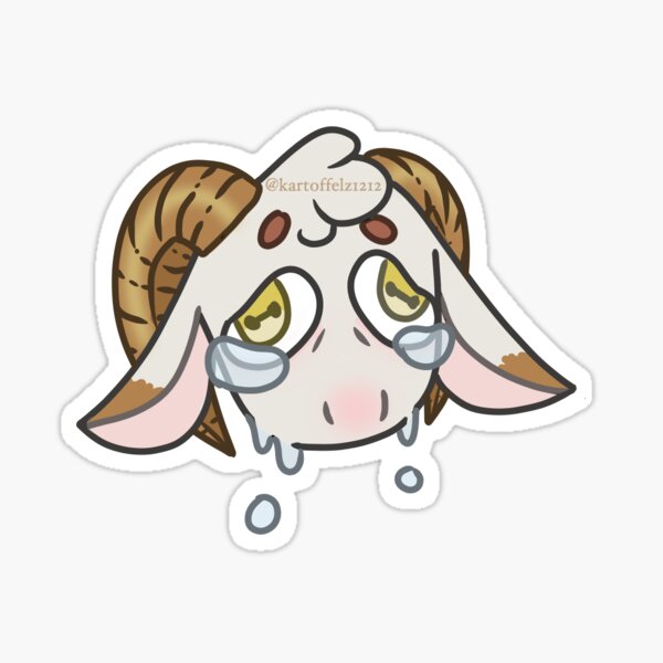 "Sad goat" Sticker for Sale by kartoffelz1212 | Redbubble