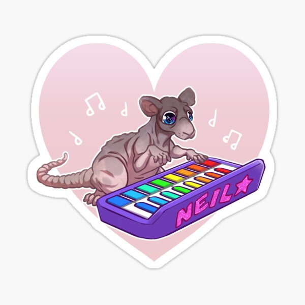 "Neil Bangin Out the Tunes" Sticker for Sale by SabreBash | Redbubble