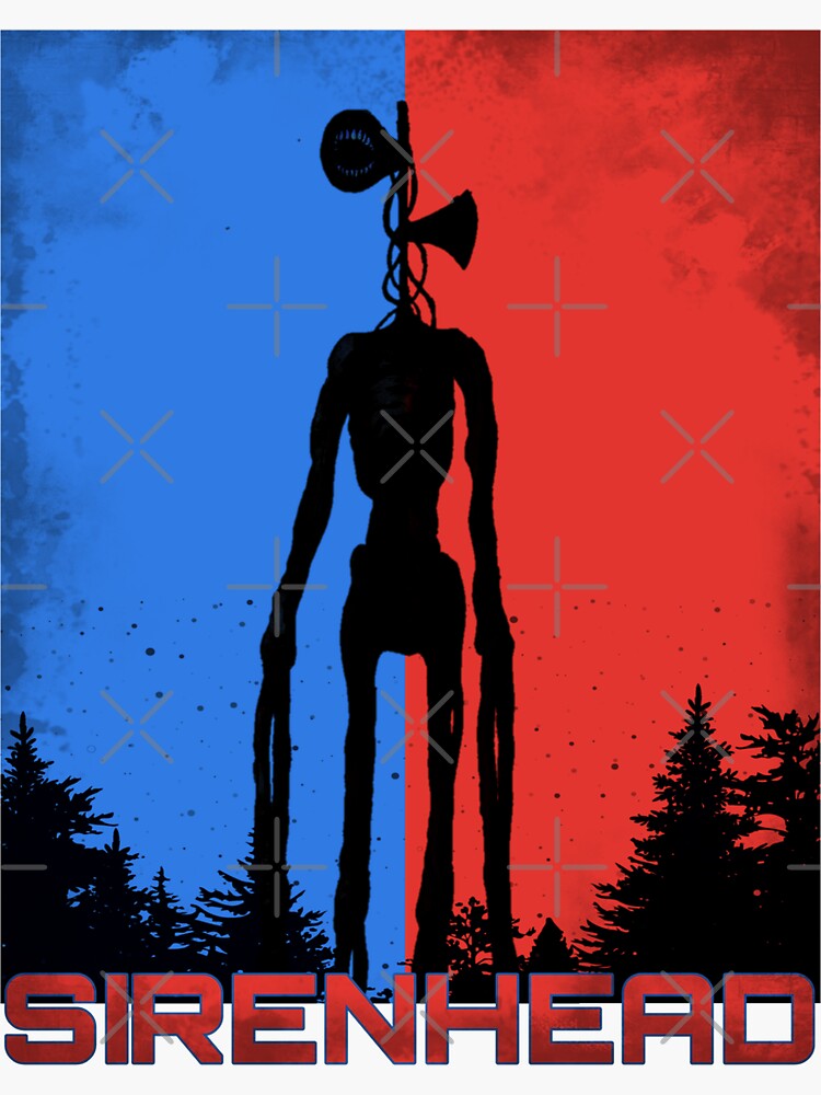 "Siren head red blue" Sticker for Sale by Nishad4 | Redbubble