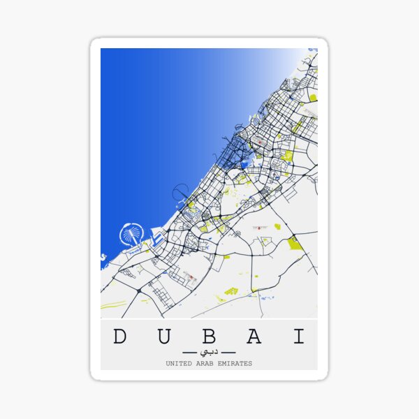 "dubai city" Sticker for Sale by PostersProf1 | Redbubble