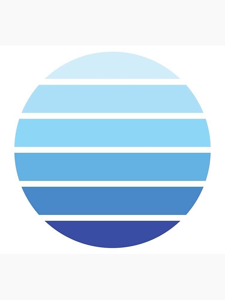 Póster «Tonos de diseño de círculo de rayas azules» de GayanthiPerera ...