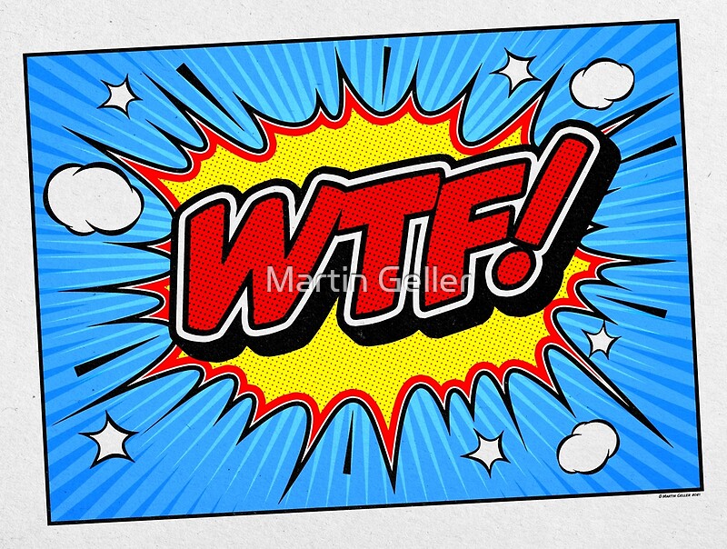 WTF!" Cartel de cómic Pop Art» de BLTV | Redbubble