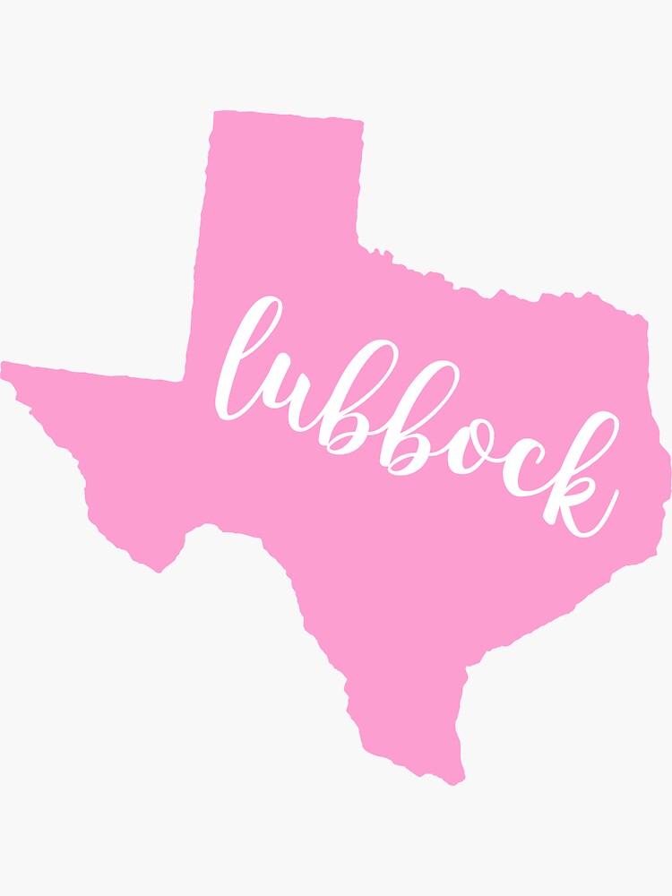 "Lubbock" Sticker for Sale by PinkPerfect | Redbubble