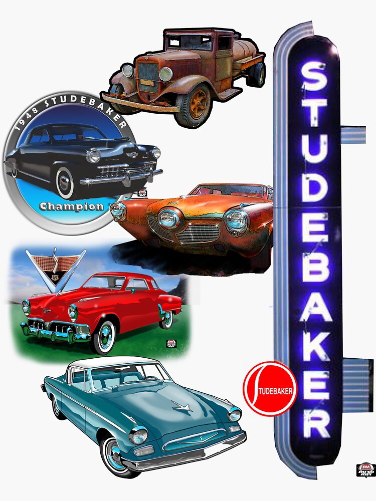 "Studebaker Collection" Sticker for Sale by RMautoart42 | Redbubble