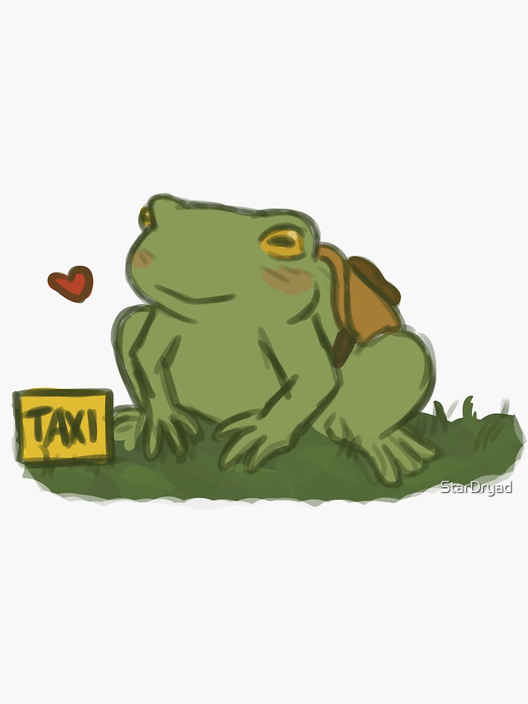 "Taxi Frog" Sticker for Sale by StarDryad | Redbubble