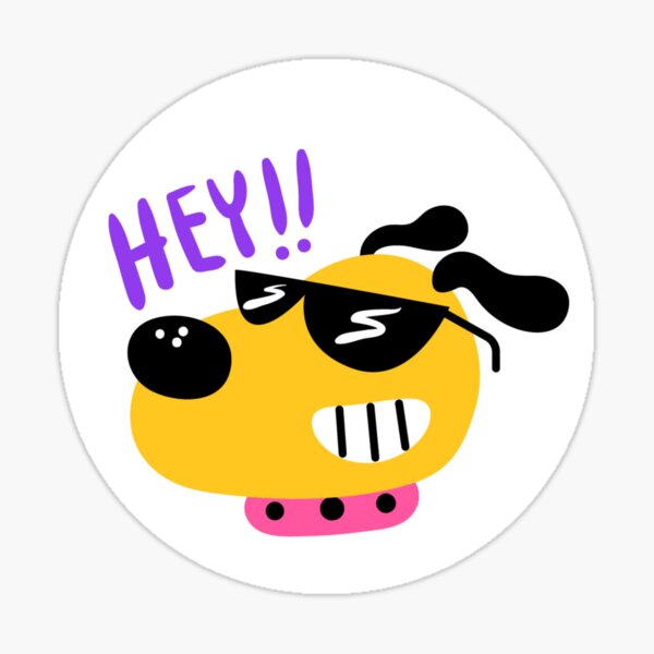 "Hey Hooman!! " Sticker for Sale by kookkiee | Redbubble