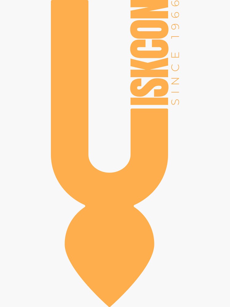 "ISKCON Tilak in white on gold" Sticker for Sale by Luxme | Redbubble