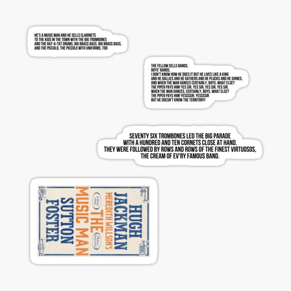 "The Music Man - sticker pack 1" Sticker for Sale by gaileybagle ...