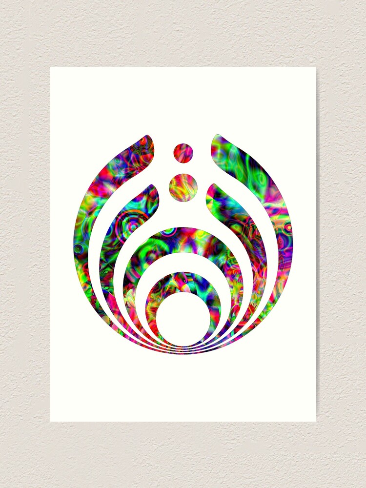 "Bassnectar Logo- Psychedelic with White Border" Art Print for Sale by ...