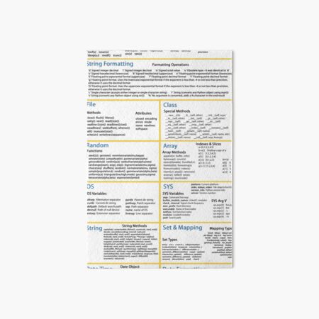 "Code Cheat Sheet!" Art Board Print for Sale by jpjmoffett | Redbubble