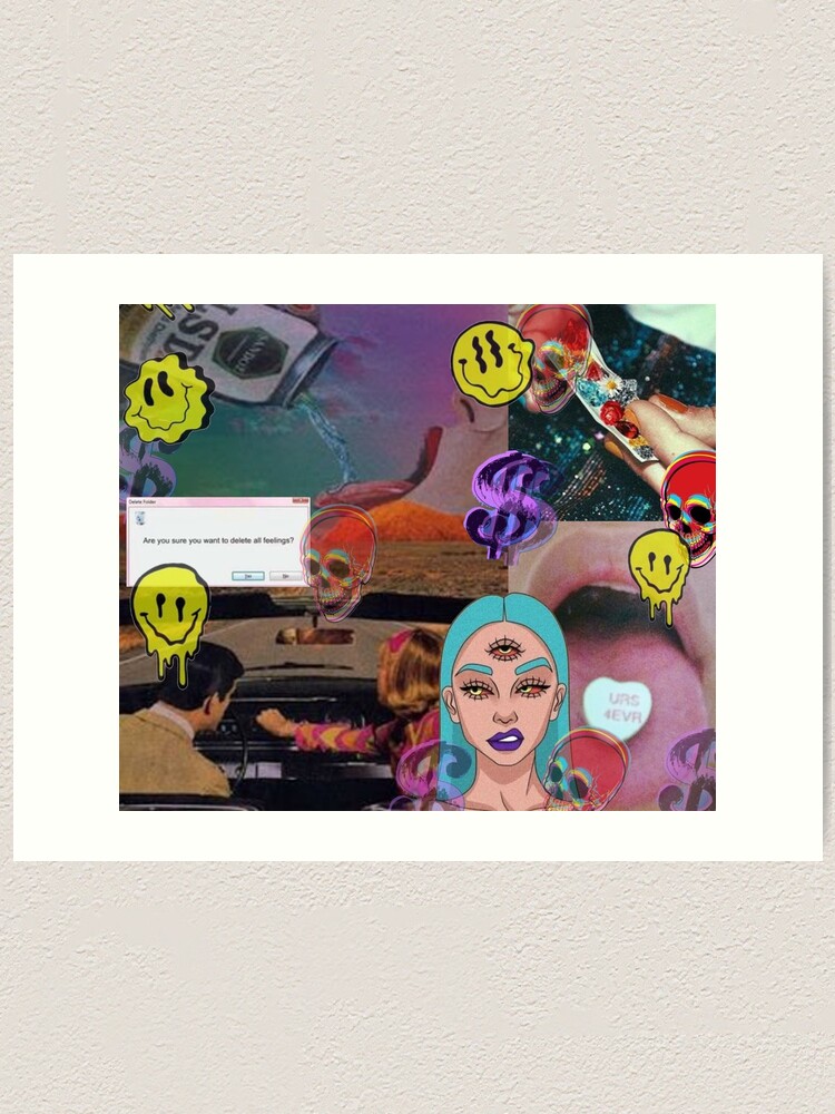 "psychedelic aesthetic collage" Art Print by morgananjos | Redbubble