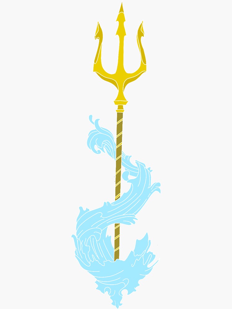 "Trident & Wave " Sticker for Sale by areejscreations | Redbubble