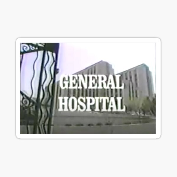 "Title card for General Hospital, 1979" Sticker for Sale by ...