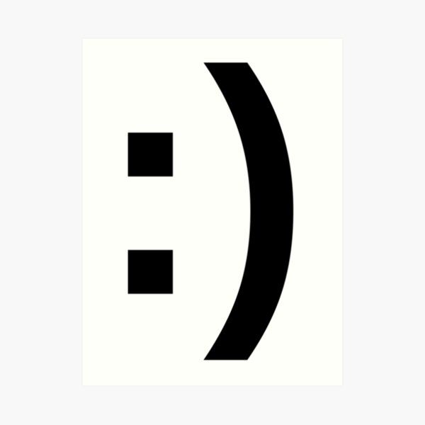 Smiley Face Text Art Prints | Redbubble