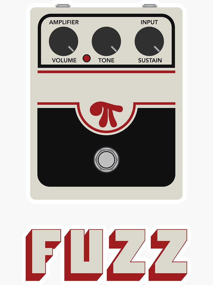 "Fuzz Effect Guitar Pedal" Sticker for Sale by ContrivedDesign | Redbubble