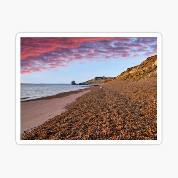 "Colwell Bay Beach Sunset Isle Of Wight" Sticker for Sale by ...