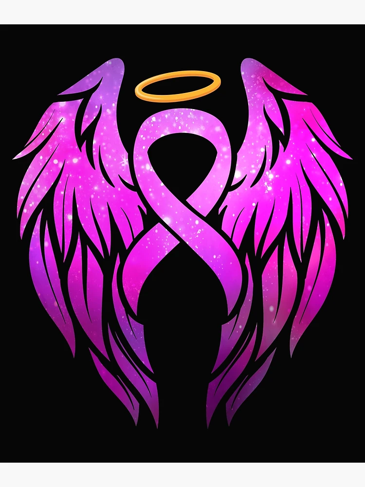 Cancer Ribbon With Wings Breast Cancer Angel Wings | Breast Cancer