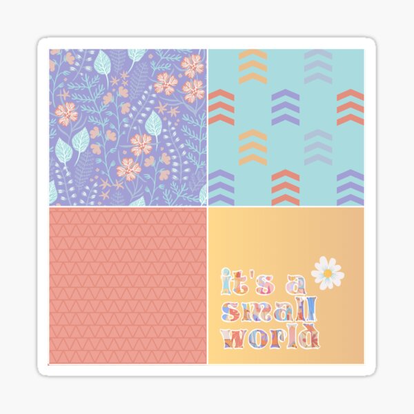 ""it's a small world" Pattern (version 1)" Sticker for Sale by ...