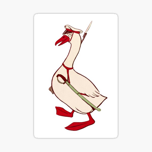 "Goose-Stepping Goose" Sticker by alexp01 | Redbubble