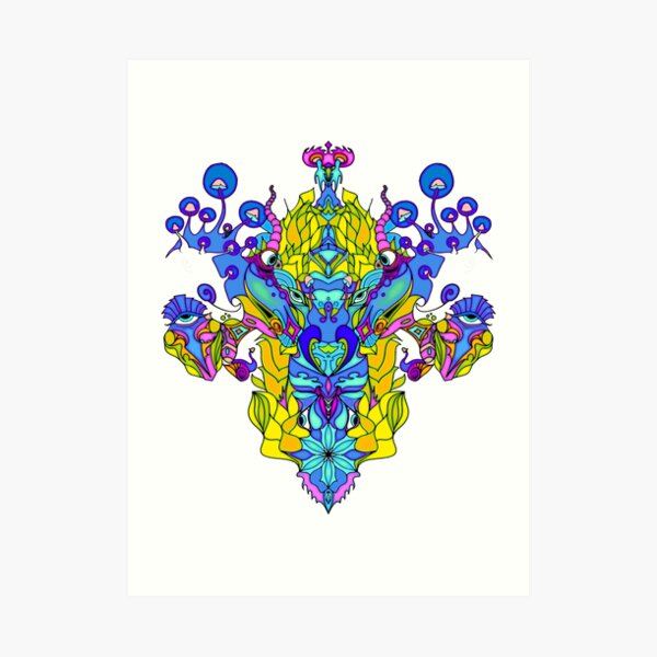 "psychedelic doodle art" Art Print by entheogensiz | Redbubble