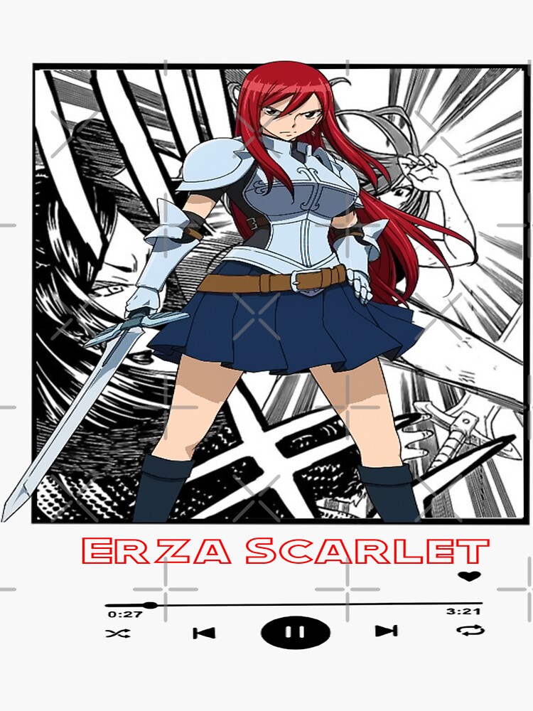 "Erza Scarlet Music Player" Sticker for Sale by StickersbyMaliy | Redbubble