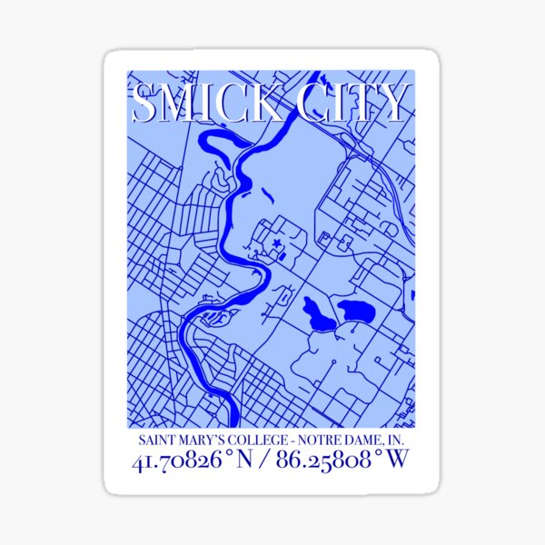 "Smick City Map (print, design, sticker)" Sticker for Sale by ...