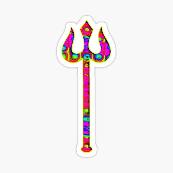 "Psychedelic Trident." Sticker for Sale by indusdreaming | Redbubble