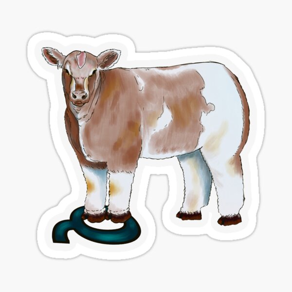 "Be Cow, Step On Qs" Sticker for Sale by -SunflowerTea- | Redbubble