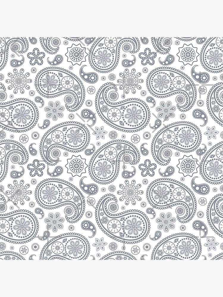 "Grey Paisley Pattern, Grey Paisley floral seamless Pattern, Grey ...