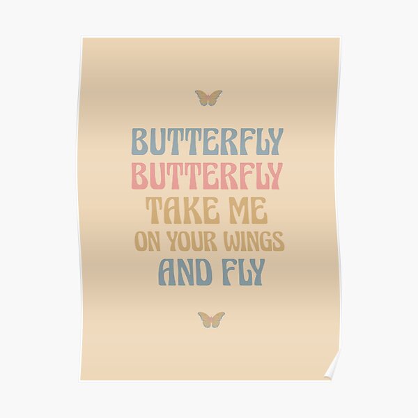 "Umi Butterfly Lyrics 5" Poster for Sale by art-by-gui | Redbubble