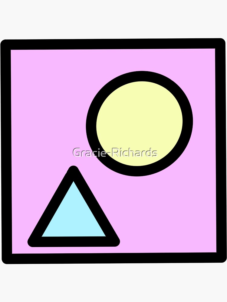 "Geometric shape sticker " Sticker for Sale by Gracie-Richards | Redbubble