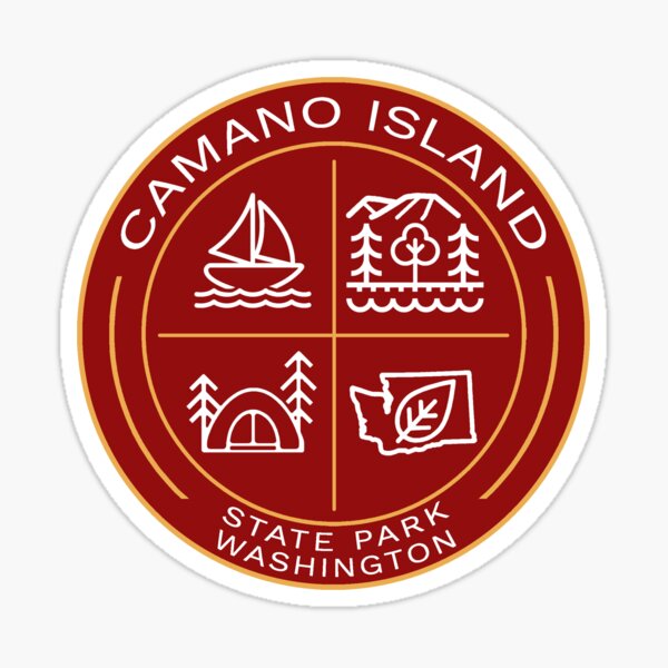 "Camano Island State Park Heraldic Logo" Sticker for Sale by VanyaKar ...