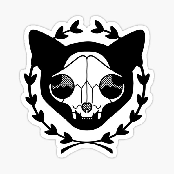 "Cat Skull." Sticker for Sale by tvchannel500 | Redbubble