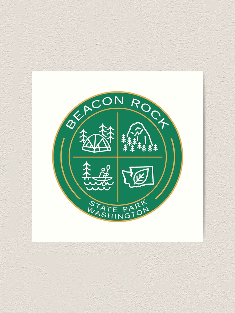 "Beacon Rock State Park Heraldic Logo" Art Print for Sale by VanyaKar ...