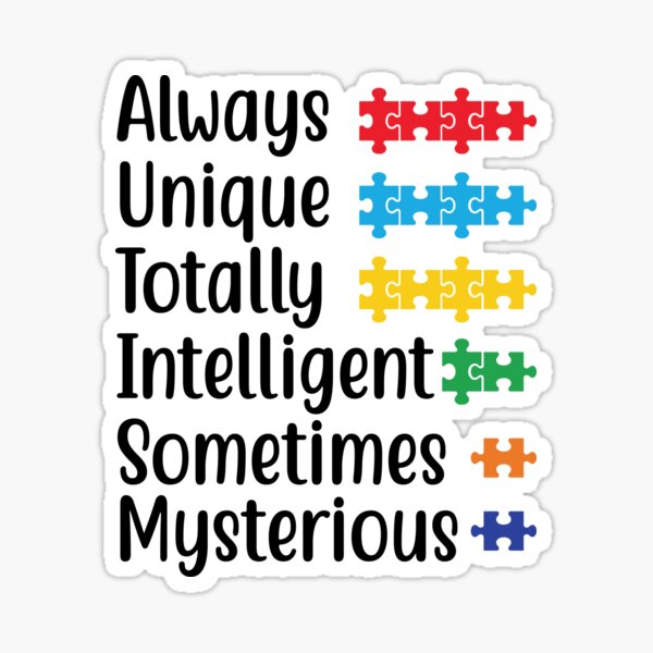 "always unique and intelligent " Sticker for Sale by igreatgear | Redbubble