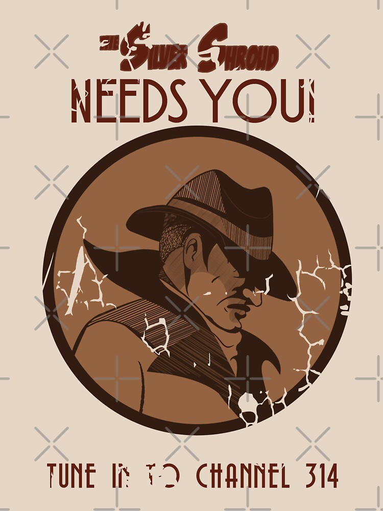 "The Silver Shroud" Essential T-Shirt for Sale by GrimDoll | Redbubble