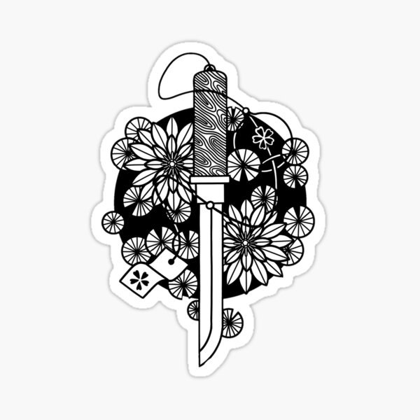 "Blooming Tanto." Sticker by tvchannel500 | Redbubble