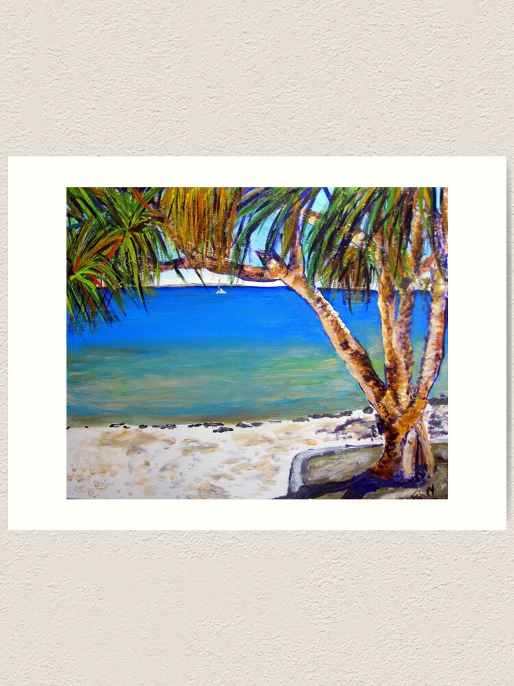 "Noosa Pandanas" Art Print by gillsart | Redbubble
