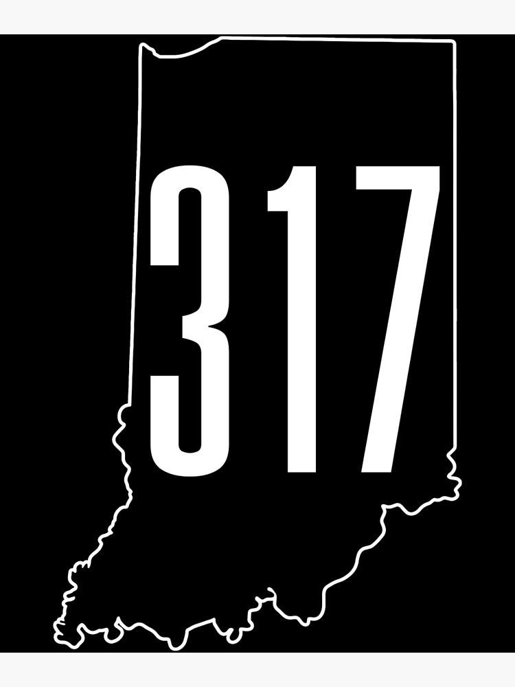 Lámina fotográfica «Código de área 317 Indianapolis Indiana Mapa» de ...