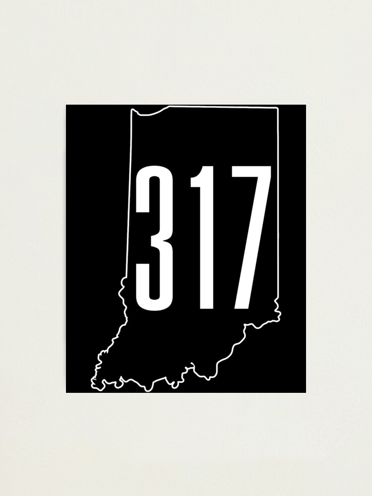 Lámina fotográfica «Código de área 317 Indianapolis Indiana Mapa» de ...