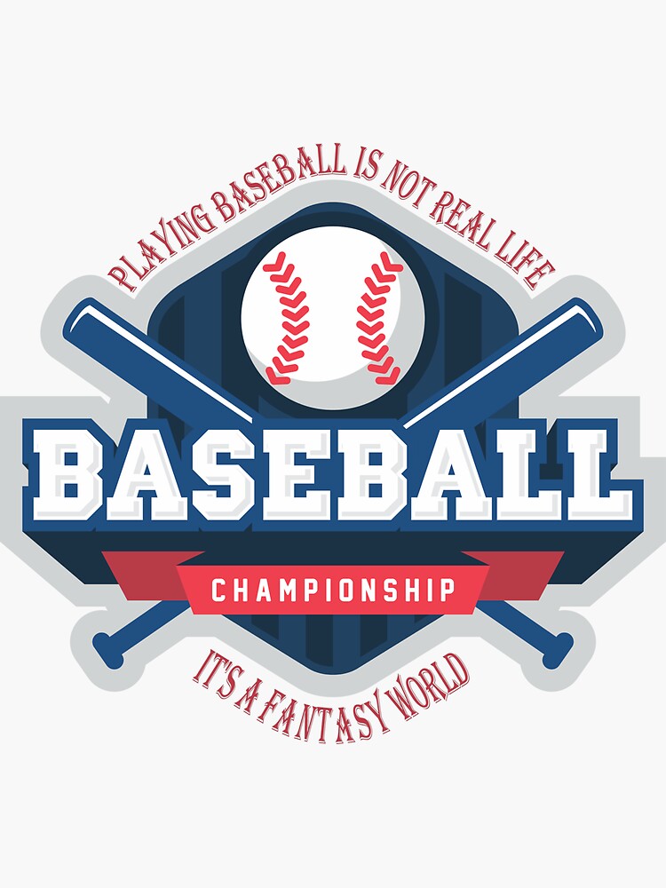 "Playing baseball is not real life" Sticker for Sale by duvara2019 ...