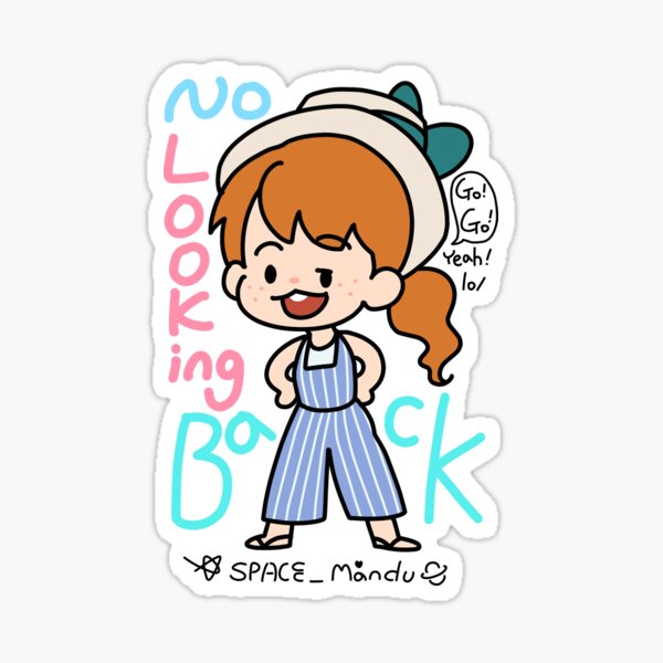 "No looking back" Sticker for Sale by space-mandu | Redbubble