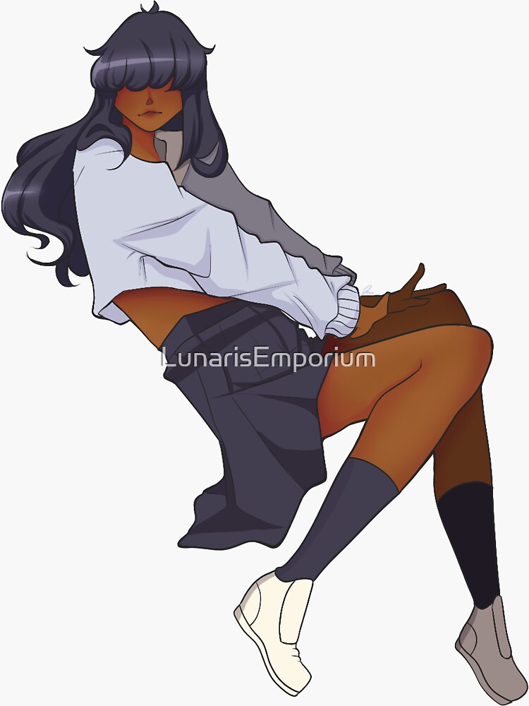 "Cute faceless anime female Version 1" Sticker for Sale by ...