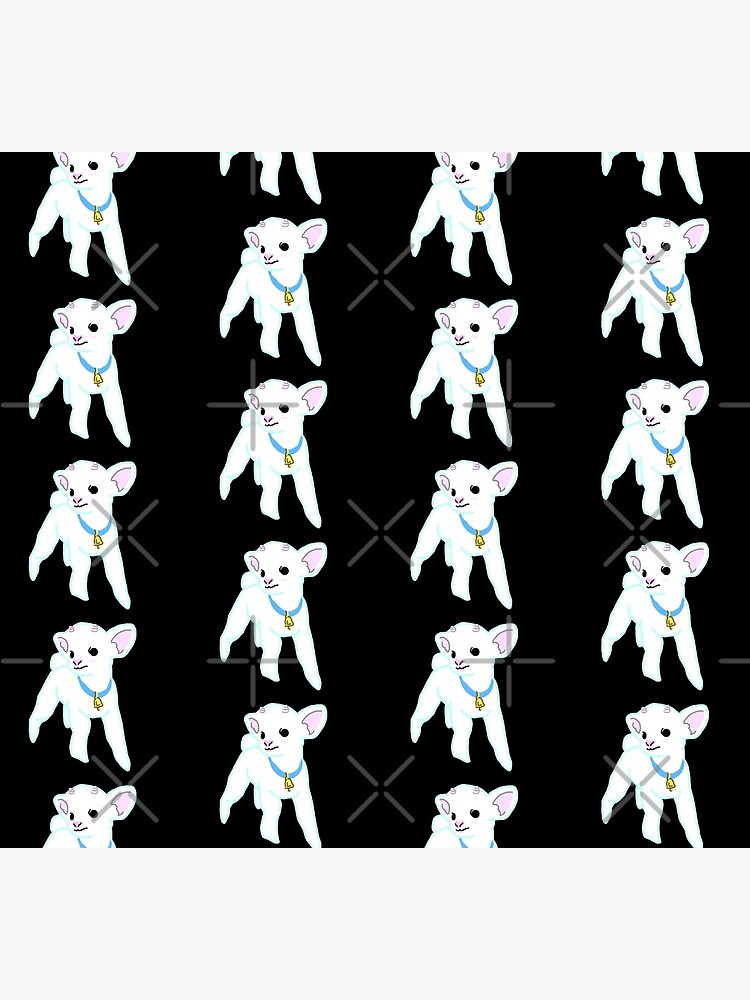 "Cute Baby Goat With A Horn (With Blushing Lines) Wearing a Bell (Hand ...