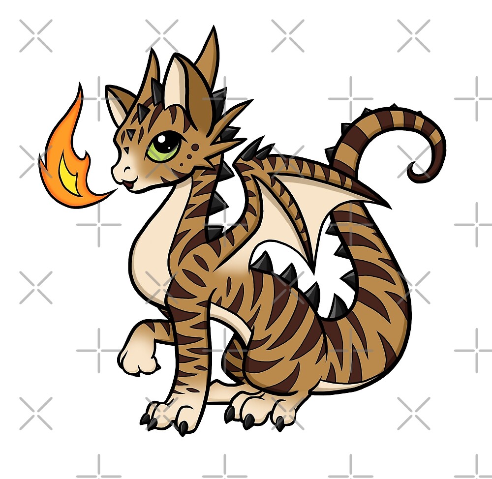 "Cat-dragon" by Rebecca Golins | Redbubble