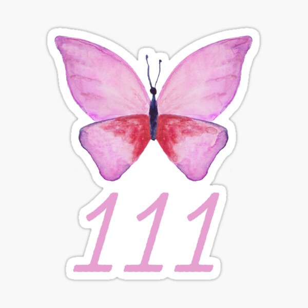 "Watercolor Butterfly - Angel Number 111" Sticker for Sale by mooneko ...