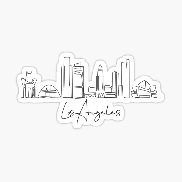 "Los Angeles, California City Skyline" Sticker for Sale by ...